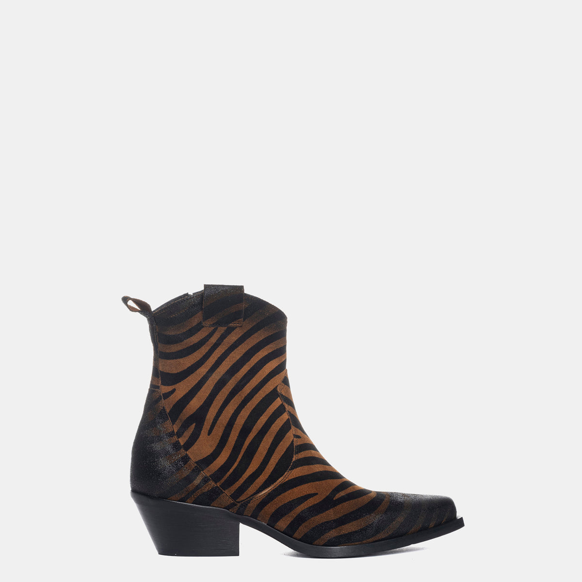 DX380 Zebra Leather Texan Ankle Boots – Metisse Official